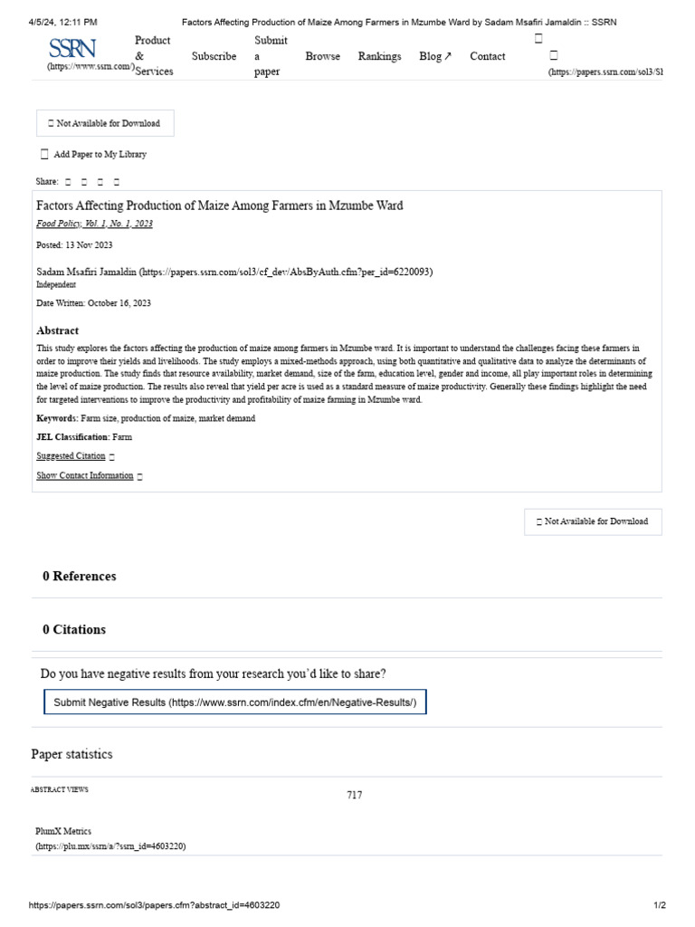 Sadam SSRN | PDF | Academic Journal | Economies