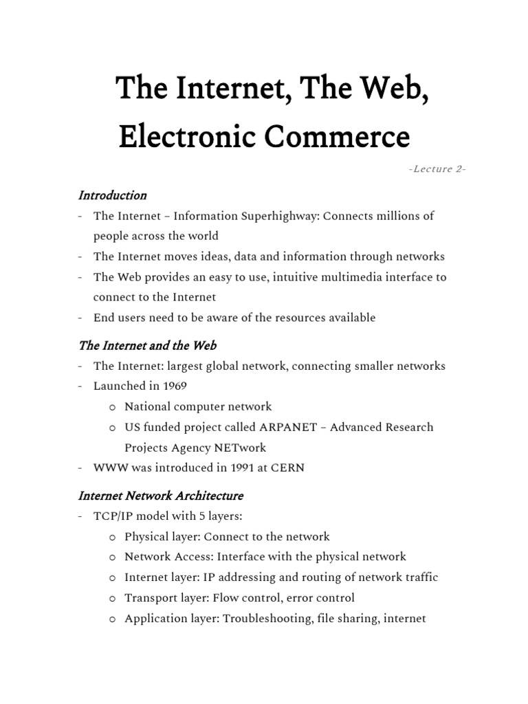 [exploring Cs] Lecture 2 Notes Pdf Computer Network Internet