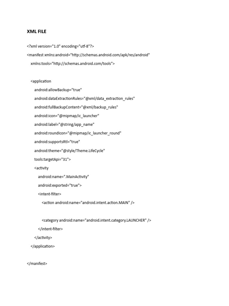 Android Activity Lifecycle Example | PDF | Business | Computers
