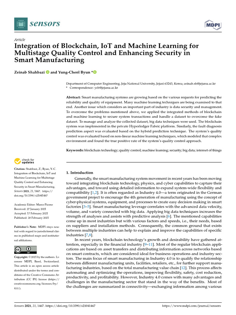 sensors | PDF | Internet Of Things | Machine Learning