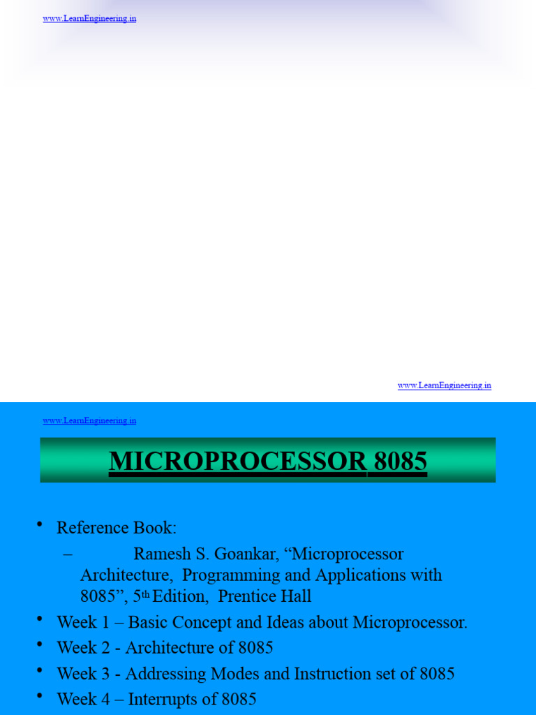 8085 Microprocessor Overview and Concepts | PDF | Central Processing ...