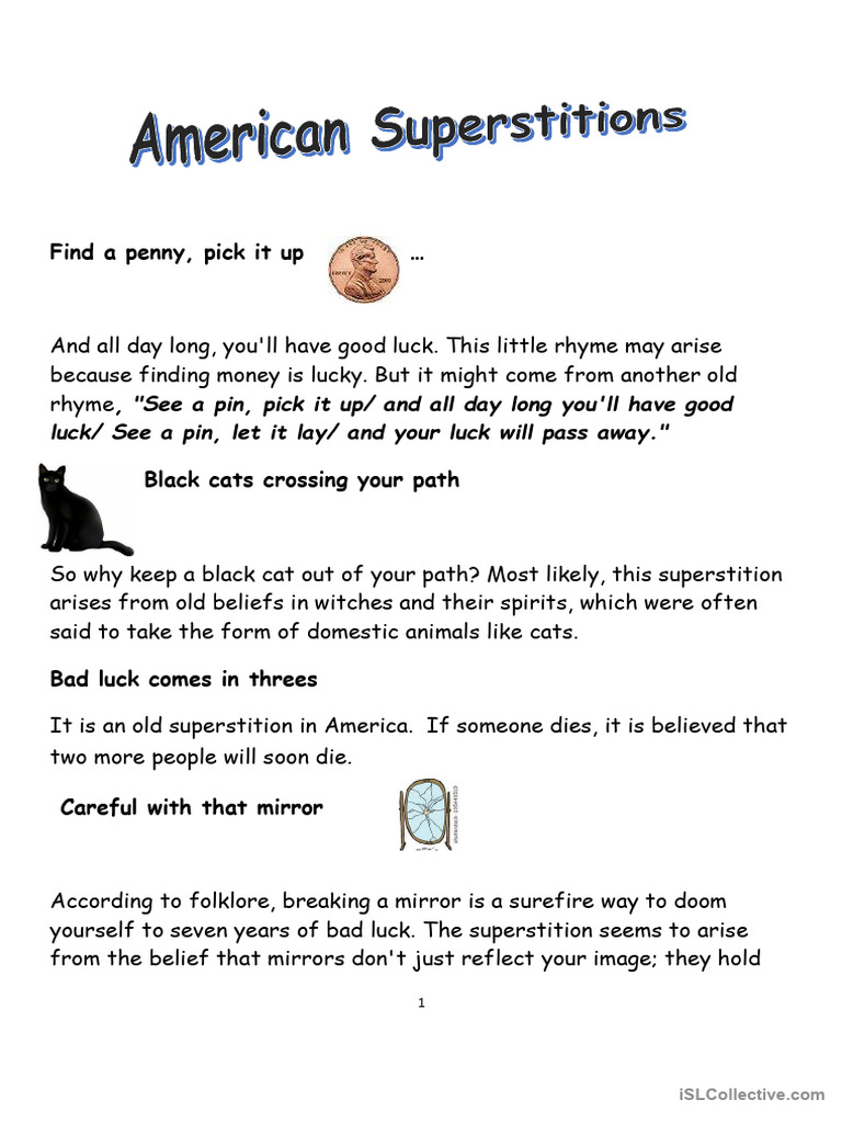 American Superstitions | PDF