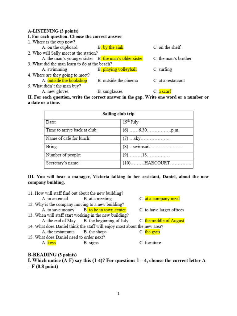 answer bai test | PDF