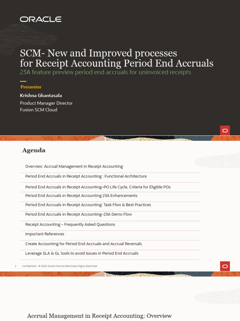 SCM - New and Improved Processes For Receipt Accounting Period End Accruals | PDF | Accrual ...