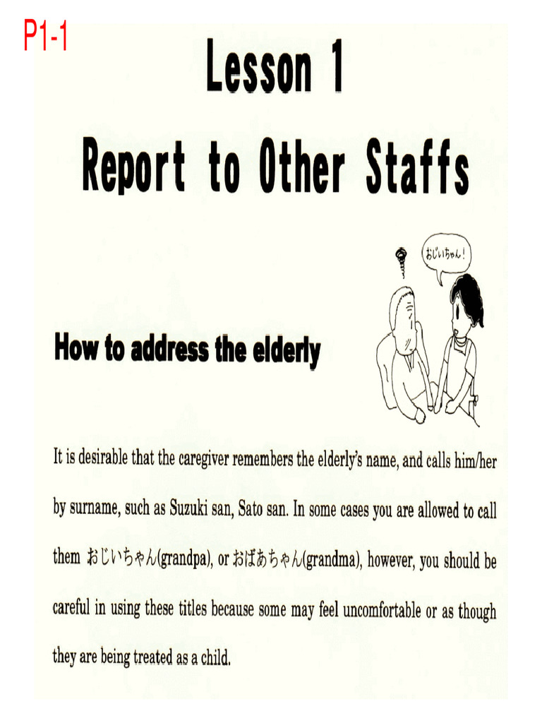 Lesson 1-9 For Kaigo | PDF