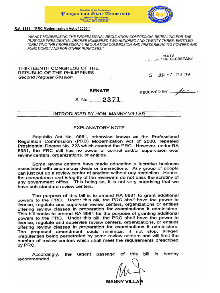 PRC Modernization Act Overview | PDF | Prosecutor | Profession