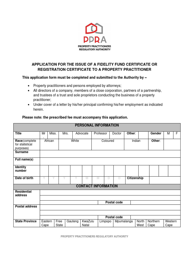 FFC and PPRA Application Guide | PDF | Fiduciary | Justice