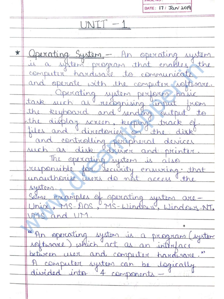 Operating-System-Unit-1-BCA | PDF Operating-System-Unit-1-BCA | PDF