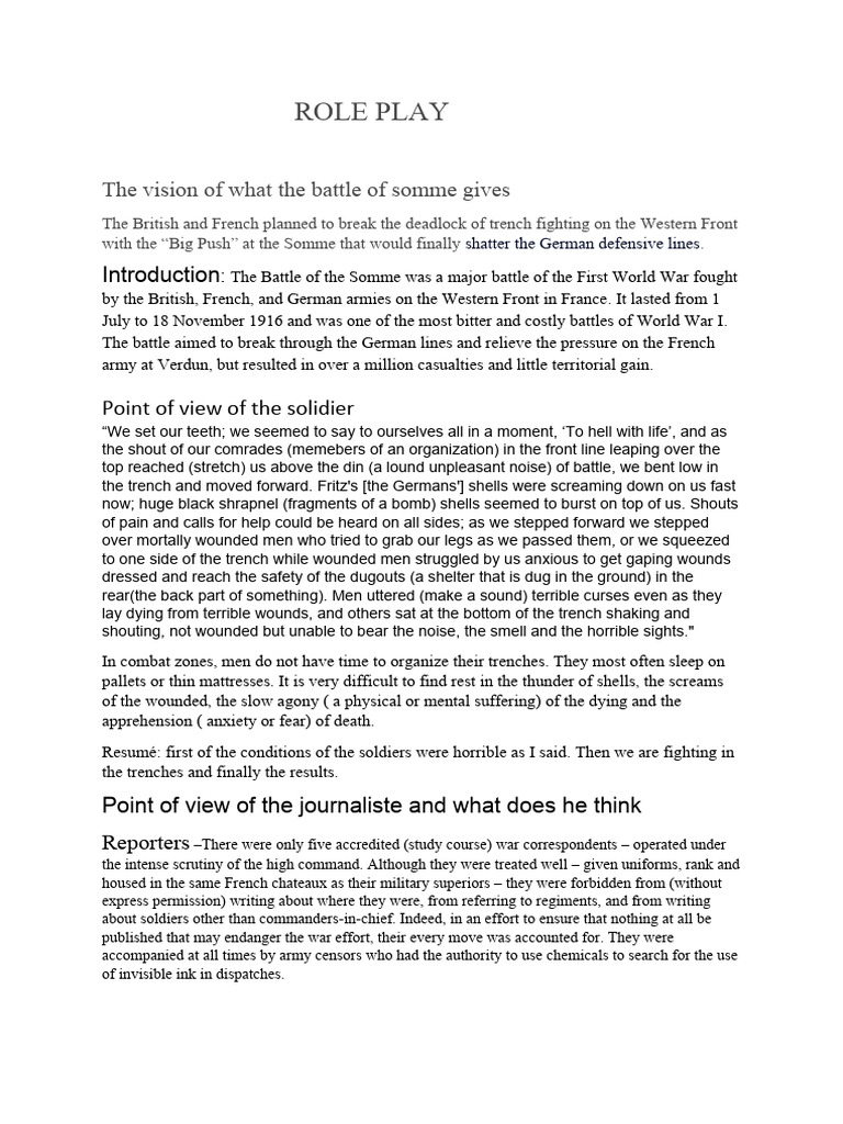 Document 33 | PDF | Battle Of The Somme | Western Front (World War I)