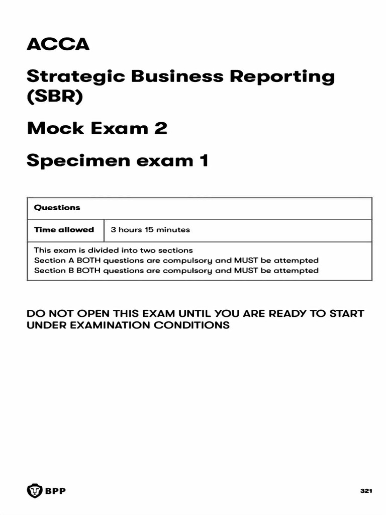 SBR Kit 2025 - Mock Exam 2 | PDF | Fair Value | Goodwill (Accounting)