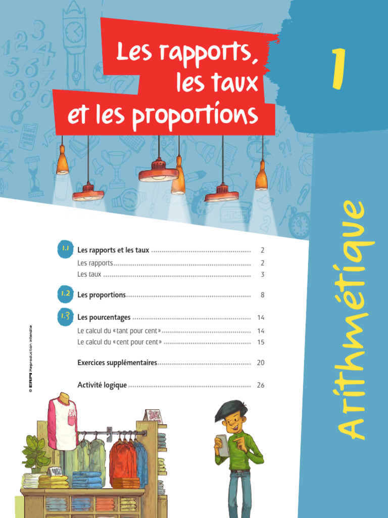 Rapports, Taux et Proportions en Mathématiques | PDF | Pourcentage