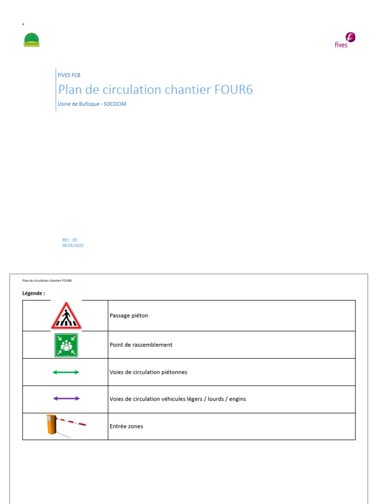 Plan de circulation chantier FOUR6 | PDF | Infrastructure routière ...