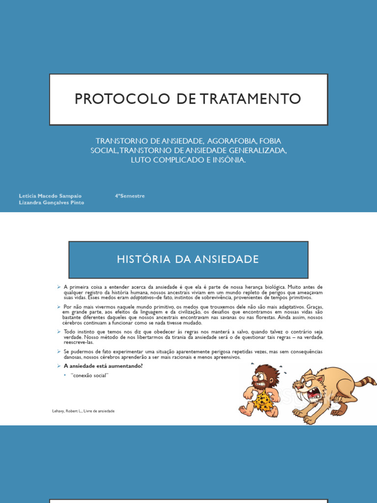 Protocolo de Tratamento - TCC | PDF | Ansiedade | Transtorno de pânico