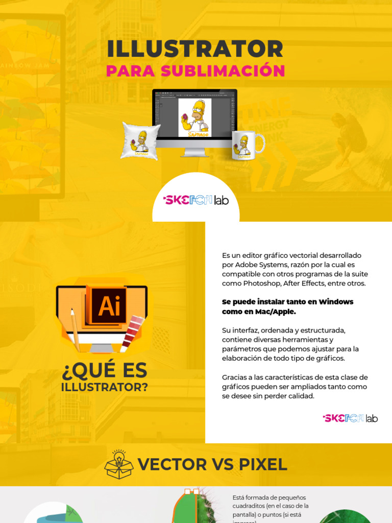 Presentacion Illustrator Basico para Sublimacion | PDF | Ilustrador Adobe | Informática