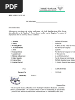 Dubai Job Offer Letter Template 2024 | PDF | Travel Visa | Passport