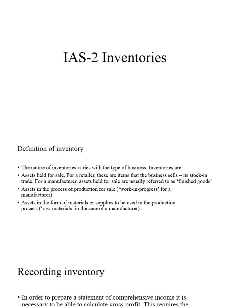 IAS 2 Inventories 28022024 112902am | PDF | Debits And Credits | Inventory