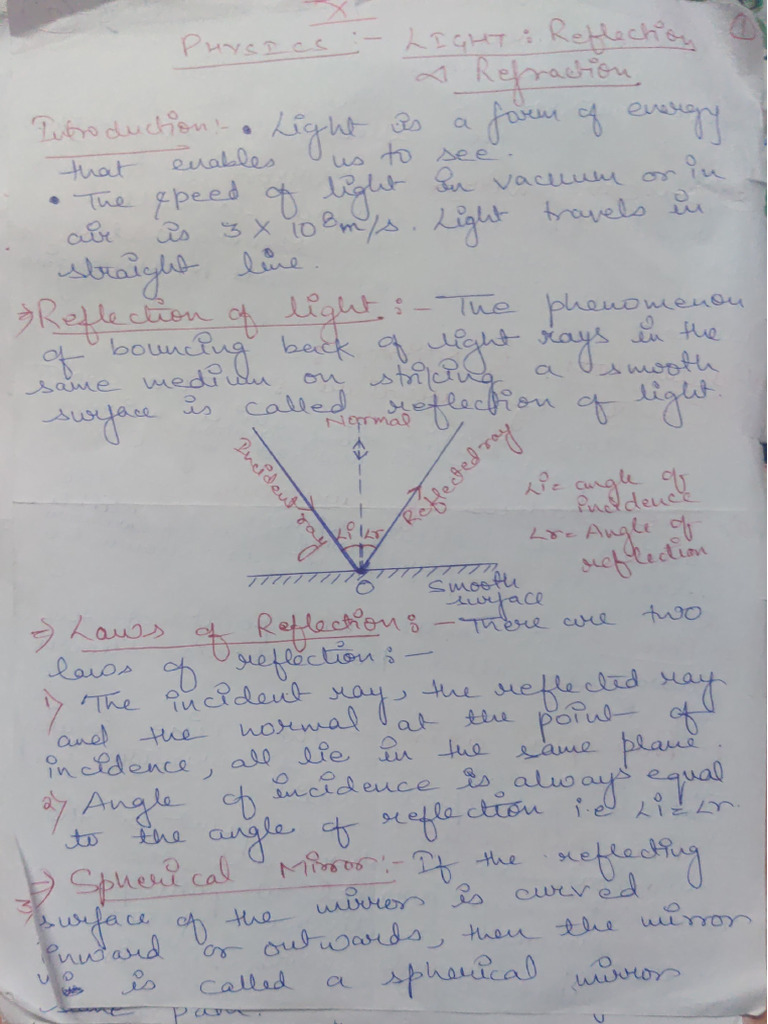 Physics Chapter 1 Notes (Part 1) | PDF