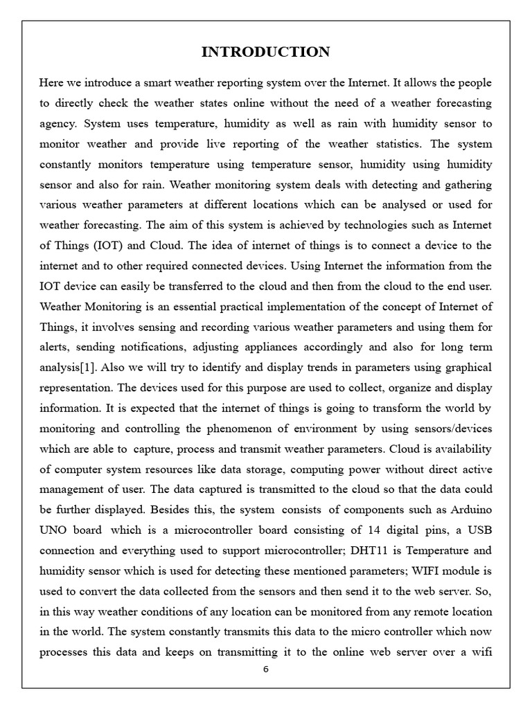 major project 2 | PDF | Internet Of Things | Weather