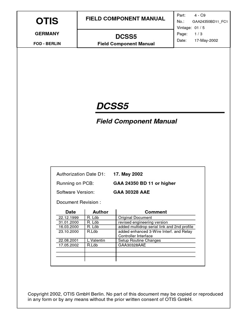 DCSS5 Field Componet Manual | PDF | Information Technology Management | Computing