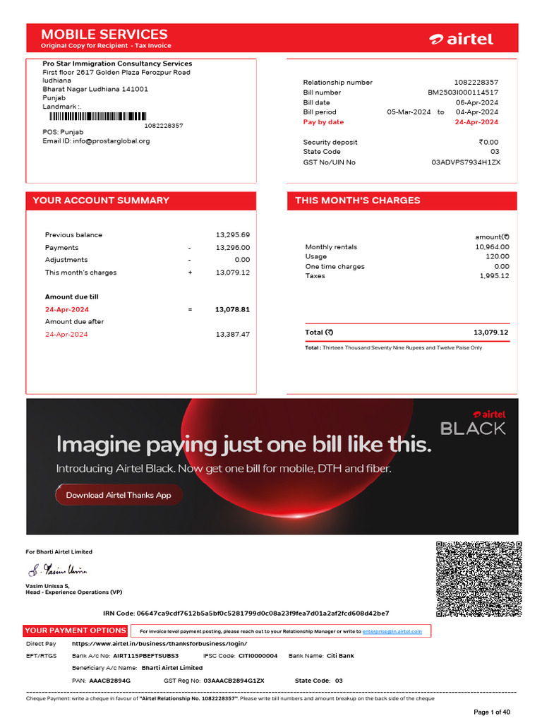 Mobile Services: Your Account Summary This Month'S Charges | PDF ...