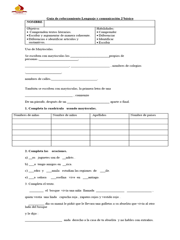 Guía de Reforzamiento Lenguaje y Comunicación 3° | PDF | Poesía | Caso de carta