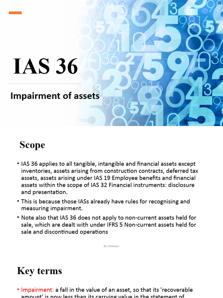 IAS 36-Impairment of Assets | PDF | Goodwill (Accounting ...