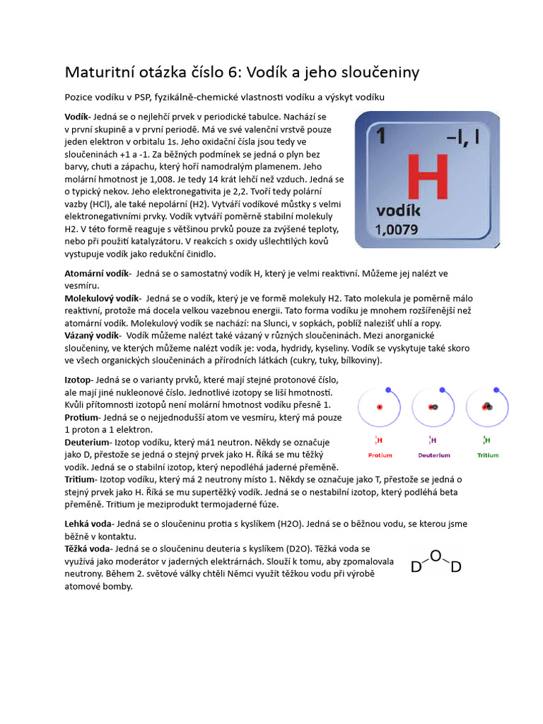 Maturitní Otázka 6 | PDF