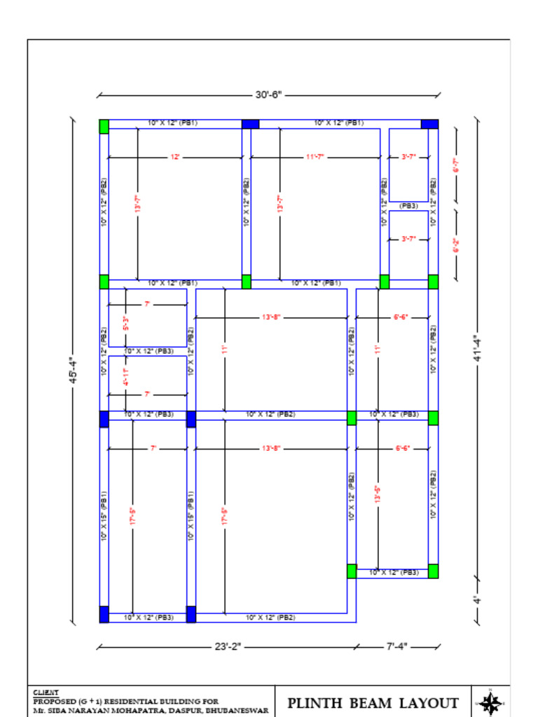 6. Plinth Beam Layout Plan | PDF