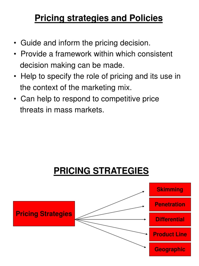 Pricing Strategies and Policies | PDF | Business