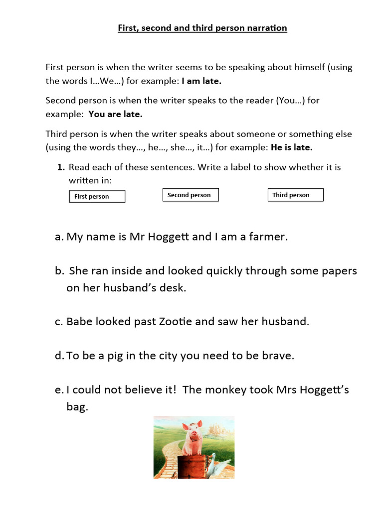 First, Second and Third Person - Babe | PDF