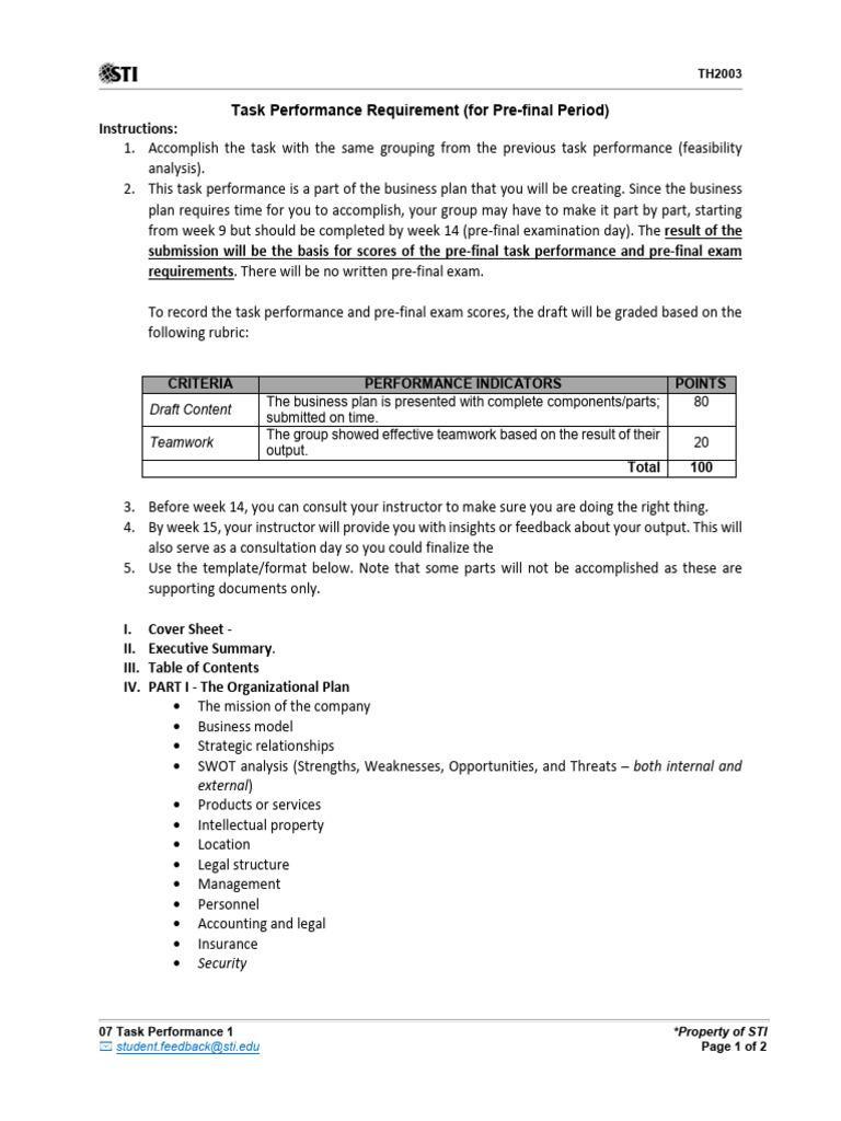 07 Task Performance 1 (12emtrep) | PDF | Swot Analysis | Marketing Strategy