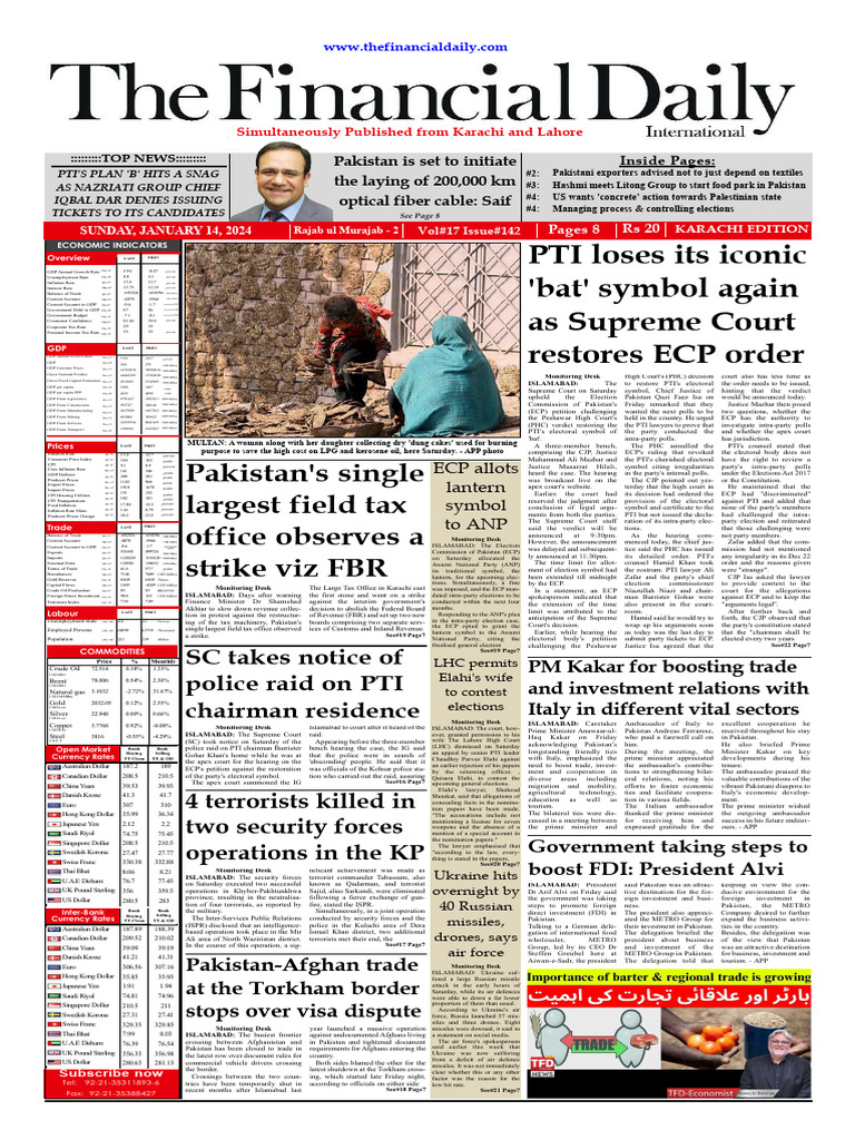 The Financial Daily Sunday 14 January 2024 | PDF | Gross Domestic ...