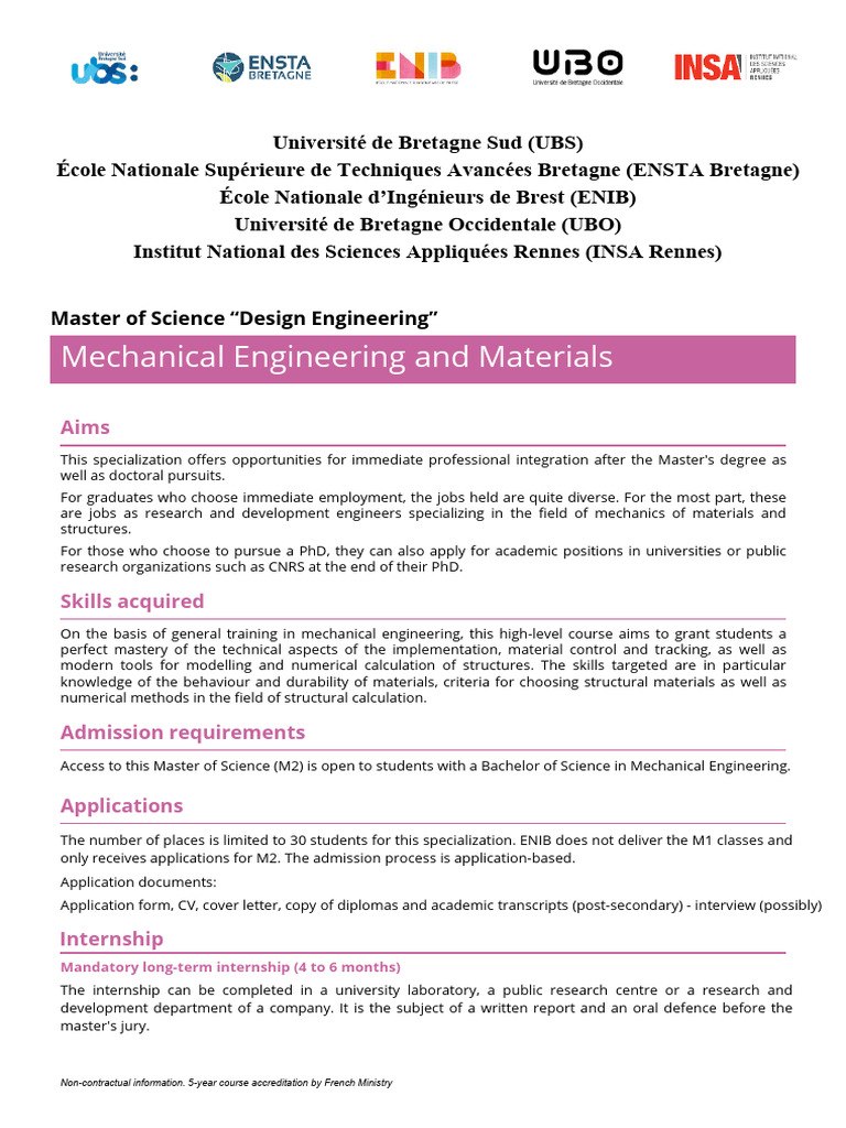 2021 2022 Plaquette Master Idc en | Download Free PDF | Bending | Fatigue (Material)