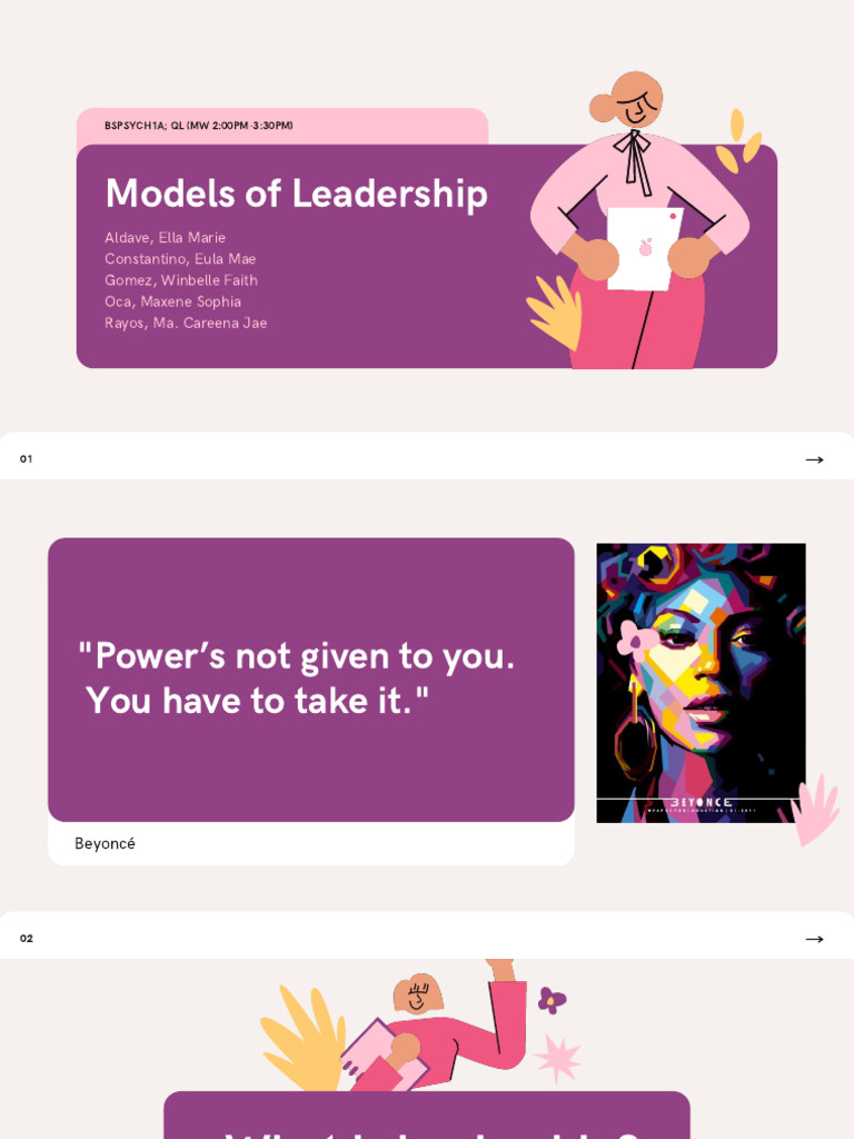 Group 2 - Models of Leadership | PDF | Leadership | Martin Luther King Jr.