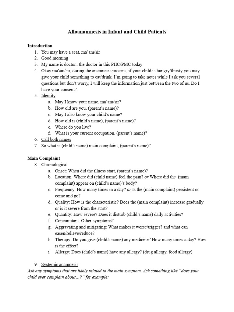 Tramed Alloanamnesis | PDF | Pregnancy | Allergy