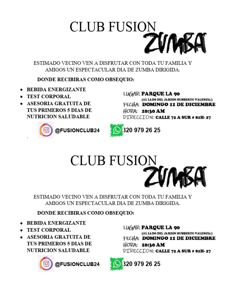 Club Fusion | PDF | Deportes y actividades al aire libre | Salud y ...