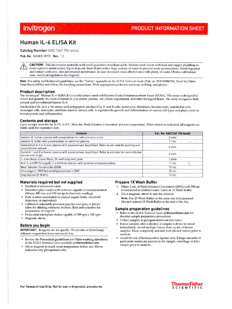 Protocolo ELISA HumanIL6 | PDF