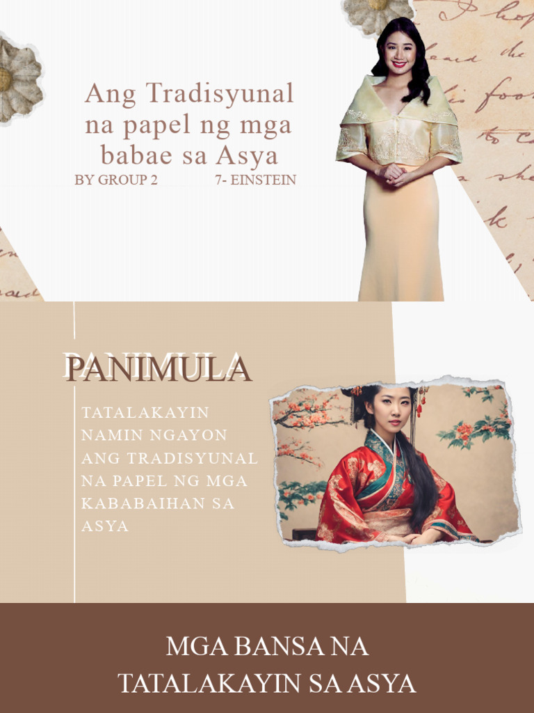 Ang Tradisyunal Na Papel NG Mga Babae | PDF