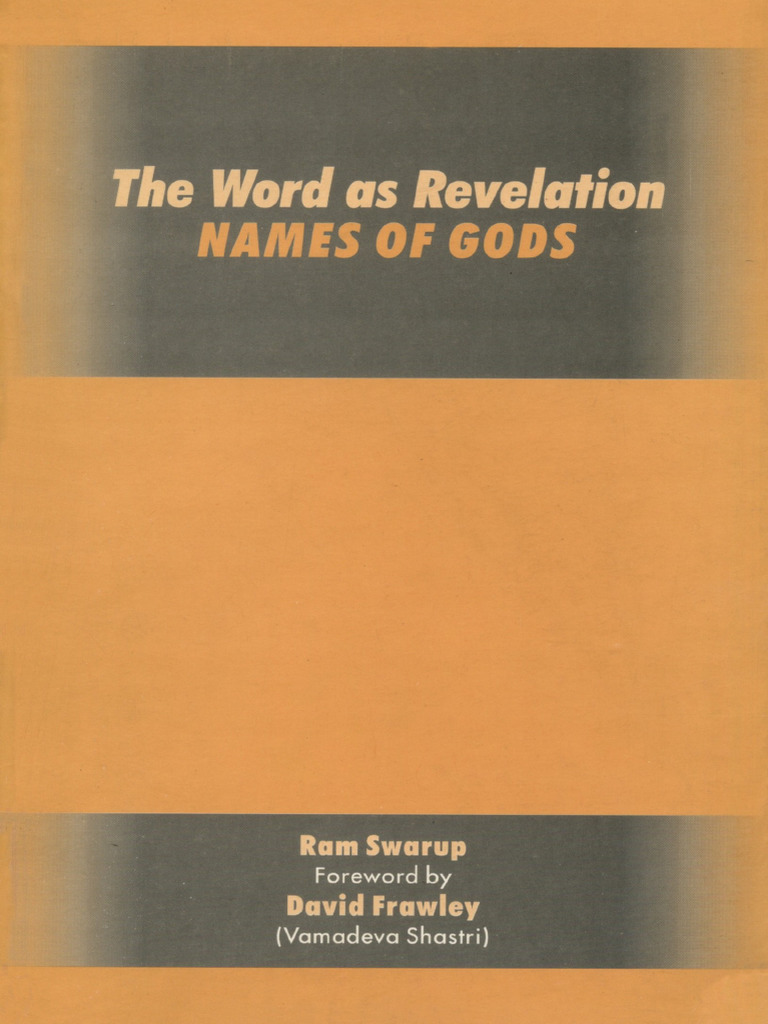 Word As Revelation, Names of God (Ram Swarup (Author), David Frawley ...