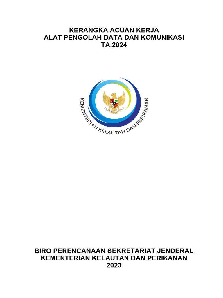 KAK Alat Pengolah Data 2024 | PDF