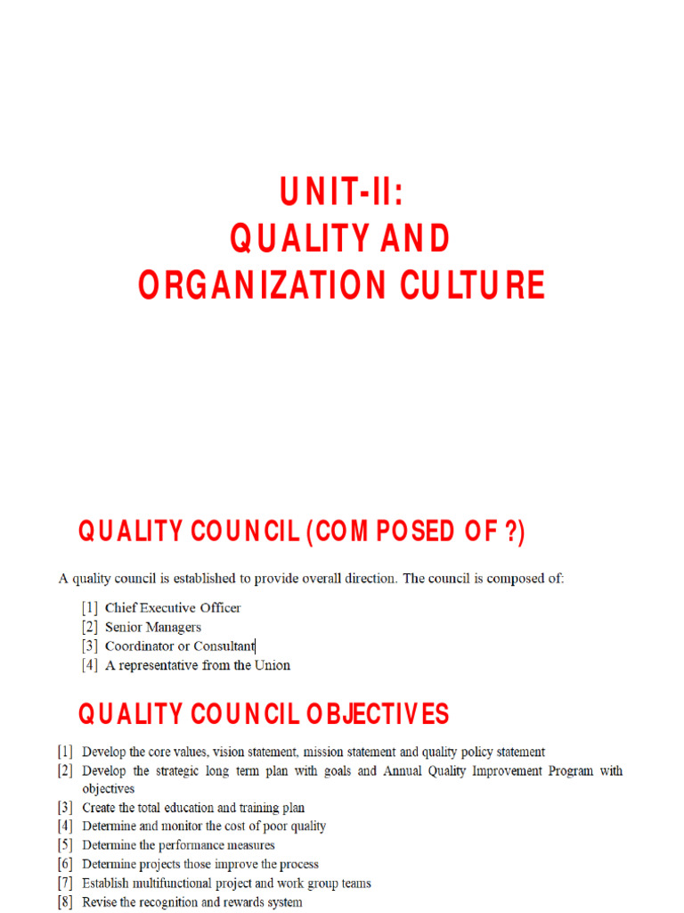 3-Quality Organization Culture | PDF | Quality Management | Supply Chain