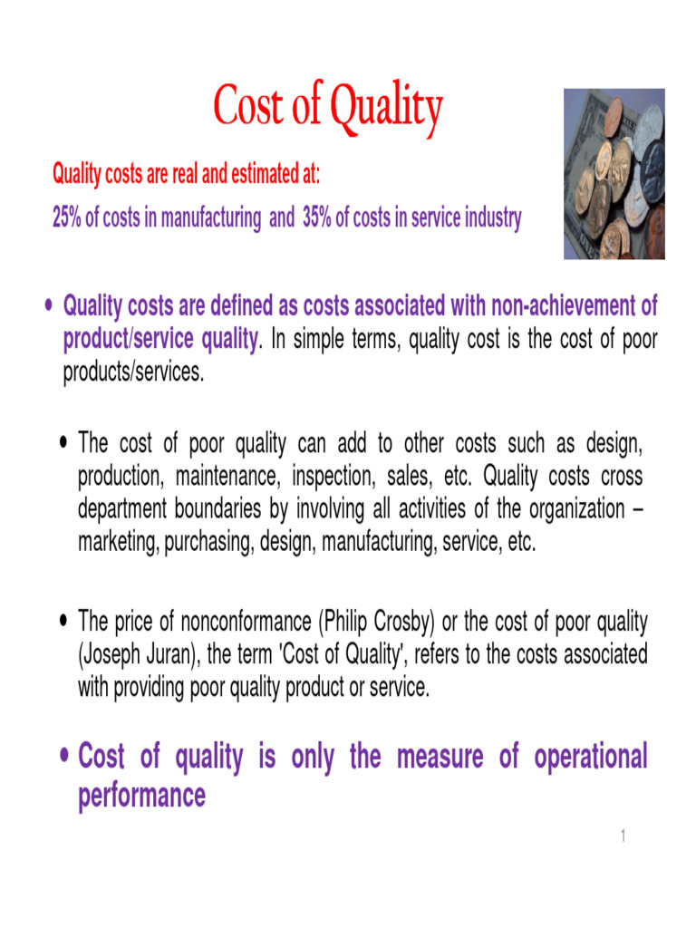 3-Costs of Quality | PDF | Cost | Quality Management