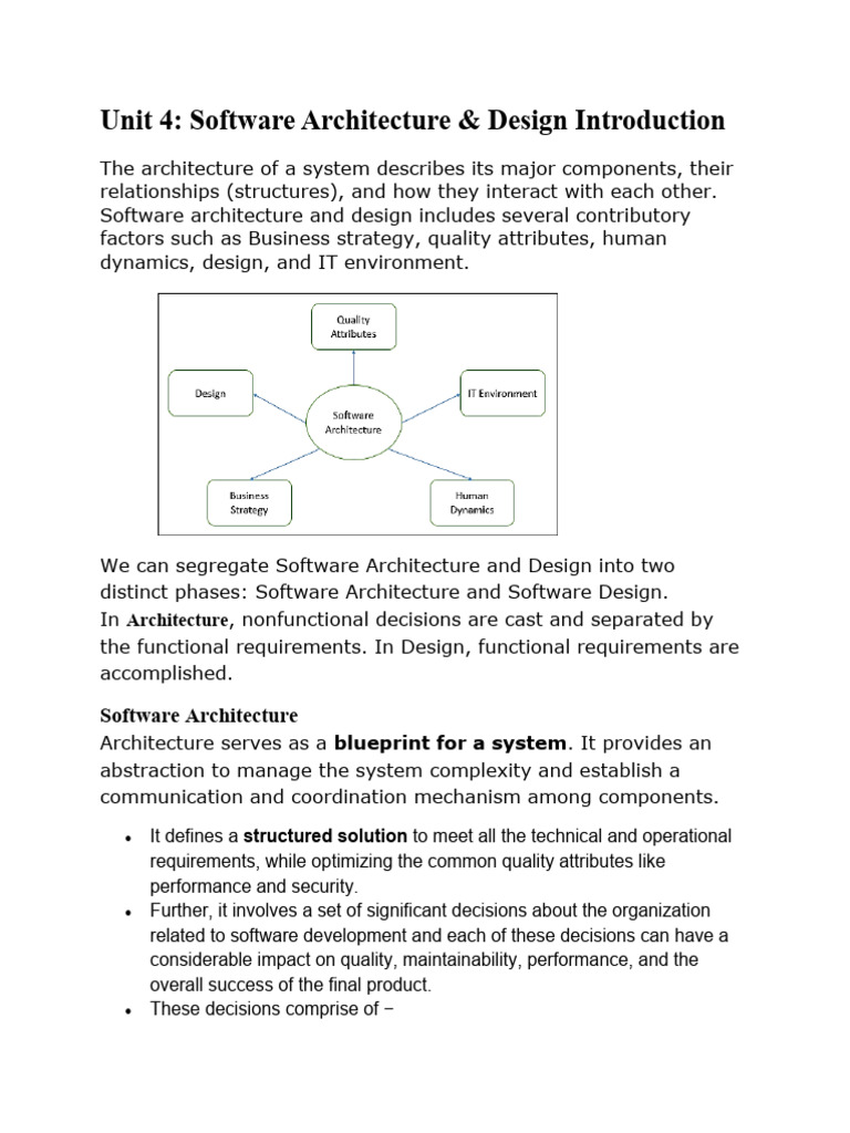 Unit4 - Software Architectur&Desing | PDF | Object Oriented Programming | Class (Computer ...