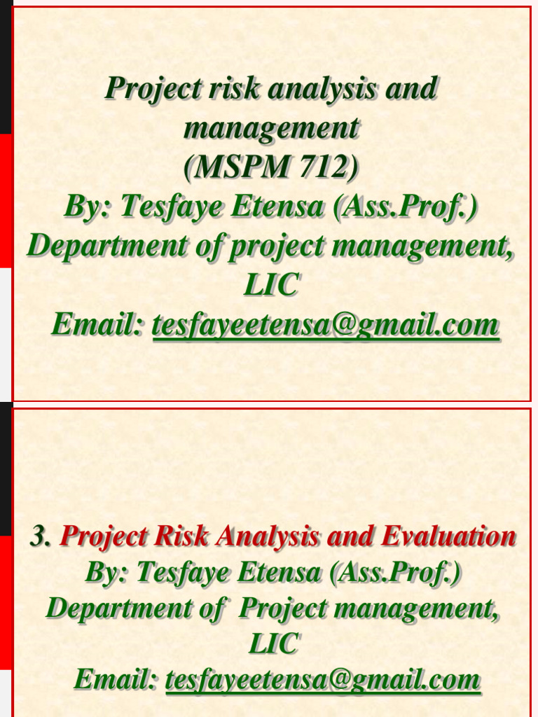 Lecture Three Risk | Download Free PDF | Risk | Risk Management Lecture Three Risk | Download Free PDF | Risk | Risk Management