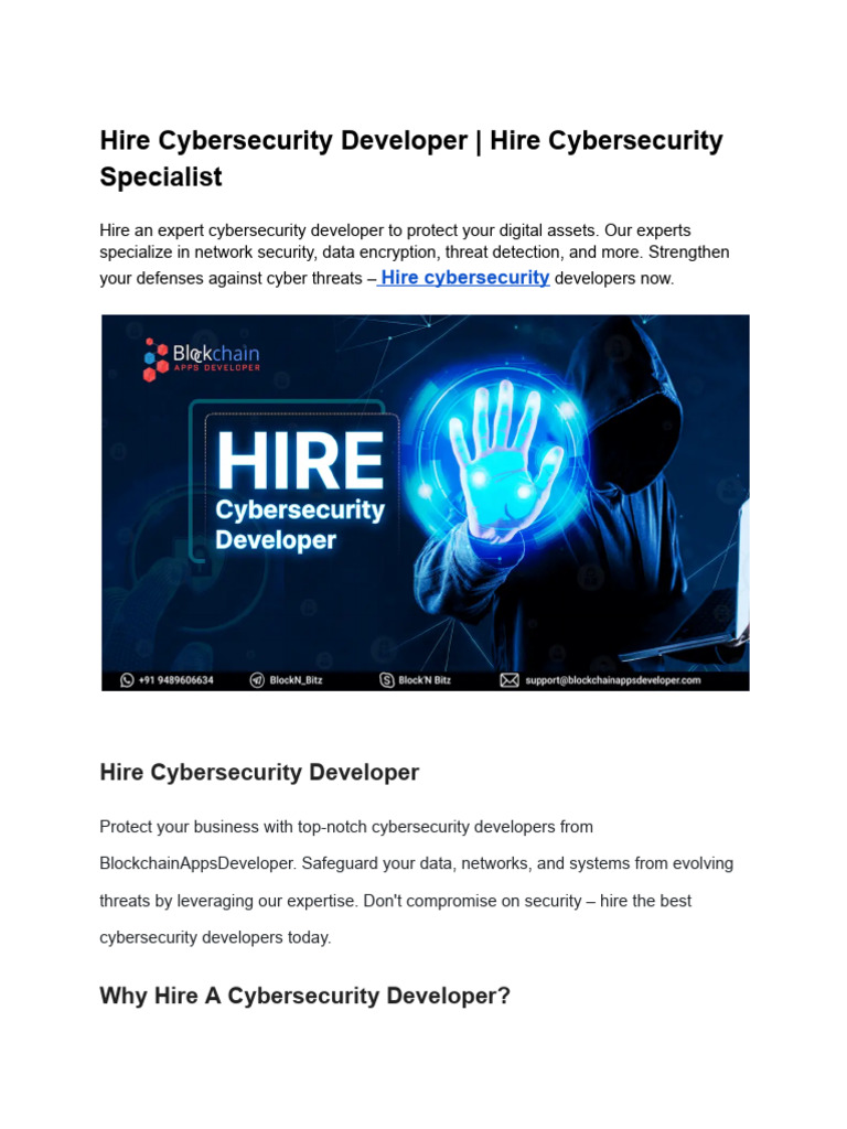 Cybersecurity Development Company | PDF | Security | Computer Security