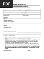 Internal Job Application Form Template | PDF