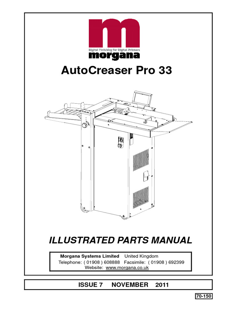 70-150 Autocreaser Pro 33 Parts Manual REV.7 | PDF | Screw | Belt ...