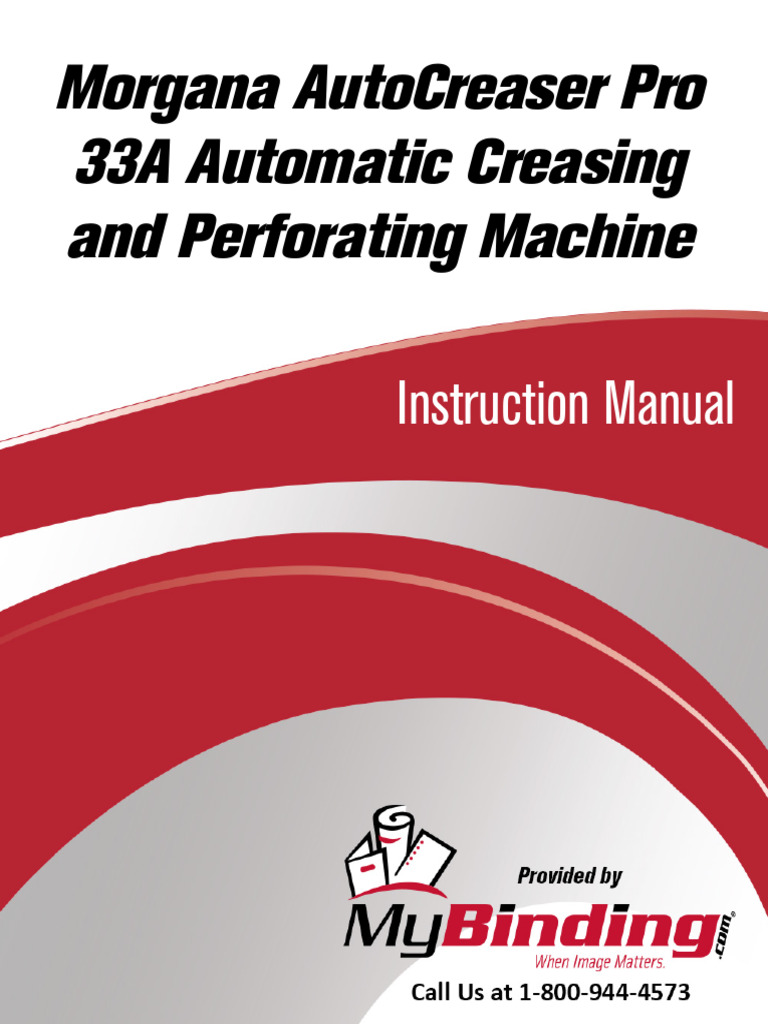 Morgana AutoCreaser Pro 33A Manual | PDF | Touchscreen | Paper