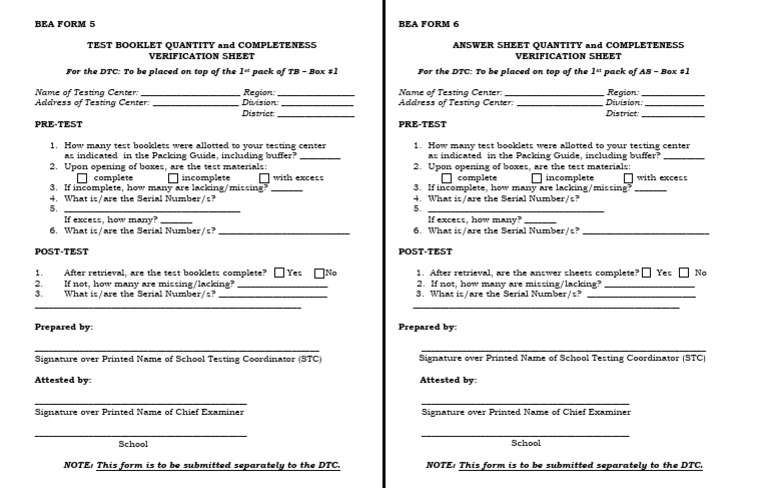 Bea Form 5 and 6 - Natg6 | PDF | Clinical Medicine | Theory Of Medicine