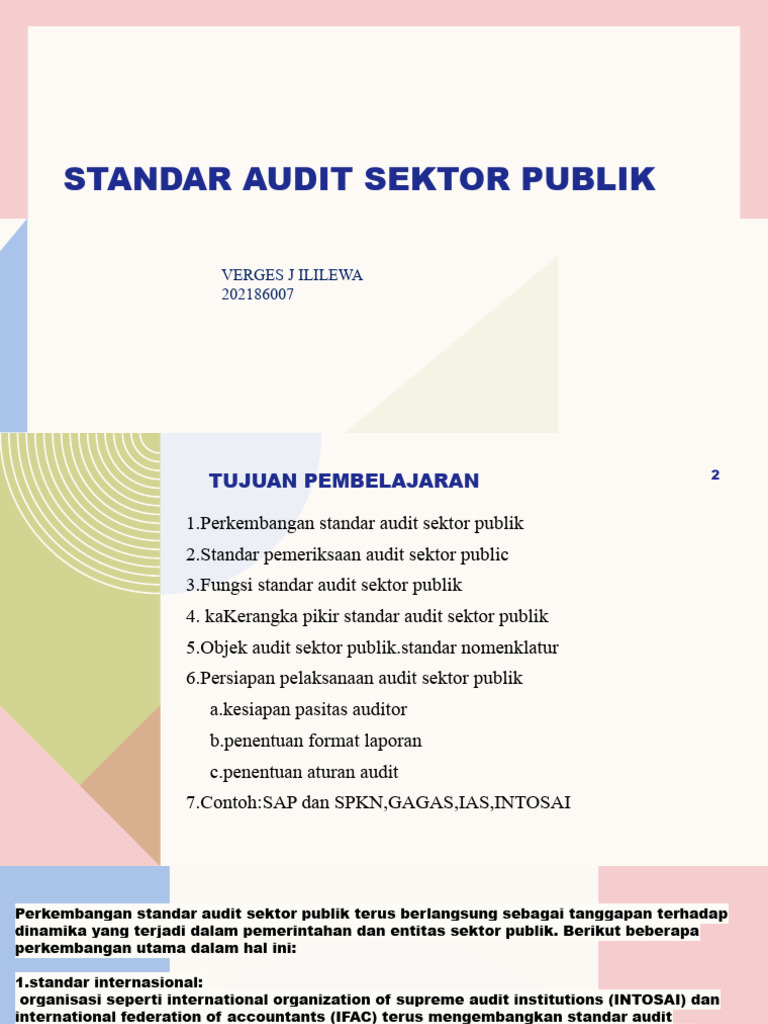 Standar Audit Sektor Publik VERGES | PDF